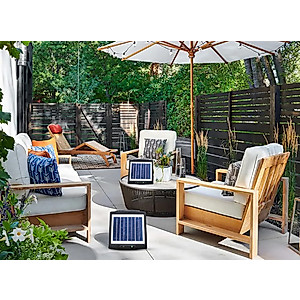 Solar AA & AAA Rechargeable Batteries Charger for 1.2V NiMH NiCD & 9V Battery with 2Watt Solar Panel Portable Backup for 1.2V Ni-MH Ni-CD Household Battery(No Battery Included)