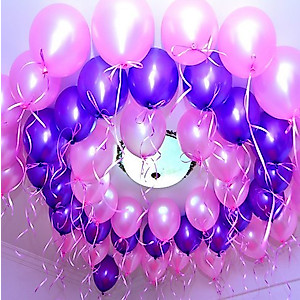 Lokman 12 Inch Metallic Pink Balloons, Holiday Party Balloons for Birthday, Baby Shower, Wedding, Halloween, Christmas, New Year Party Decoration,100 Piece (Pink)