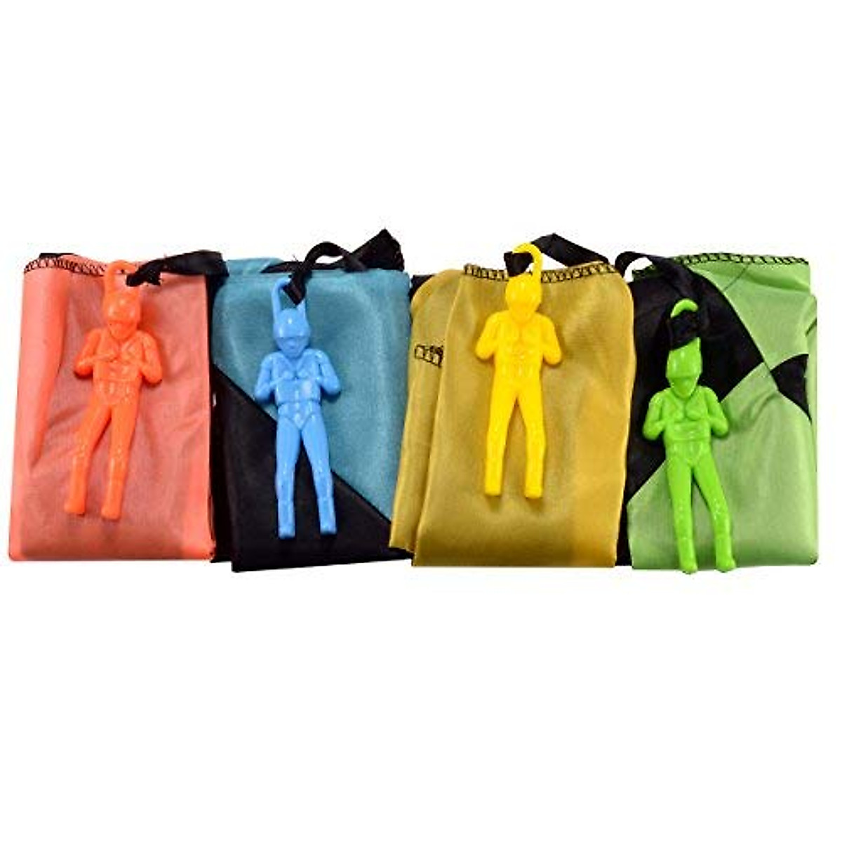 PGXT Parachute Toy, Tangle Free Throwing Army Toy Parachute, Outdoor Children's Flying Toys, No Battery nor Assembly Required (4 Pieces Set) (A)