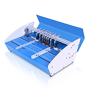 VEVOR Electric Creasing Machine 18 Inch 460mm Paper Creasing Scoring Machine 3 in 1 Creasing Machine with Heavy Duty Metal Present Multi-Function