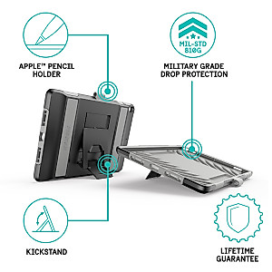 Pelican Voyager iPad Pro 10.5" Case (Black/Grey)