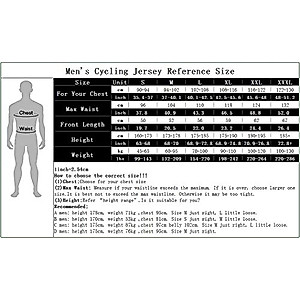 Men's Cycling Jerseys Set, Breathable Bicycle Clothing Road Bike Clothes Quick Dry Biking Jersey Size S-3XL