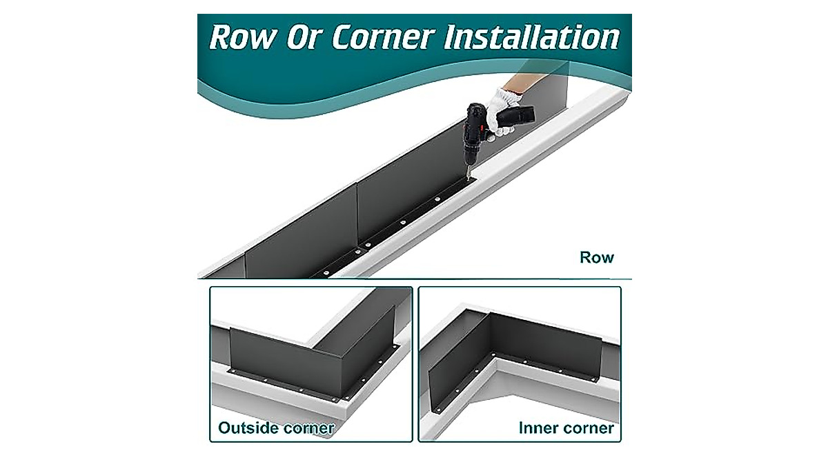 Daisypower 12 Pack Gutter Valley Splash Guards,Rainwater Roof Rain ...