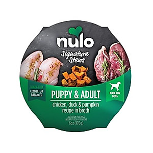 Nulo Dog Signature Stew Chicken, Duck, & Pumpkin in Broth, 6 Ounce, Pack of 16