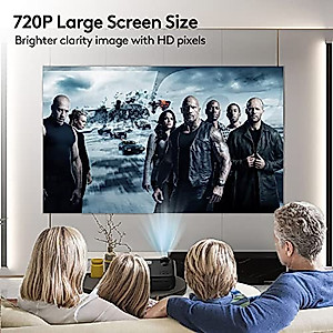 Living Enrichment Mini Projector with Bluetooth, Upgraded 1080P HD Supported Portable Movie Projector 9500L, Portable Projector with Carry Bag, Compatible with HDMI VGA USB for Home Outdoor Movies