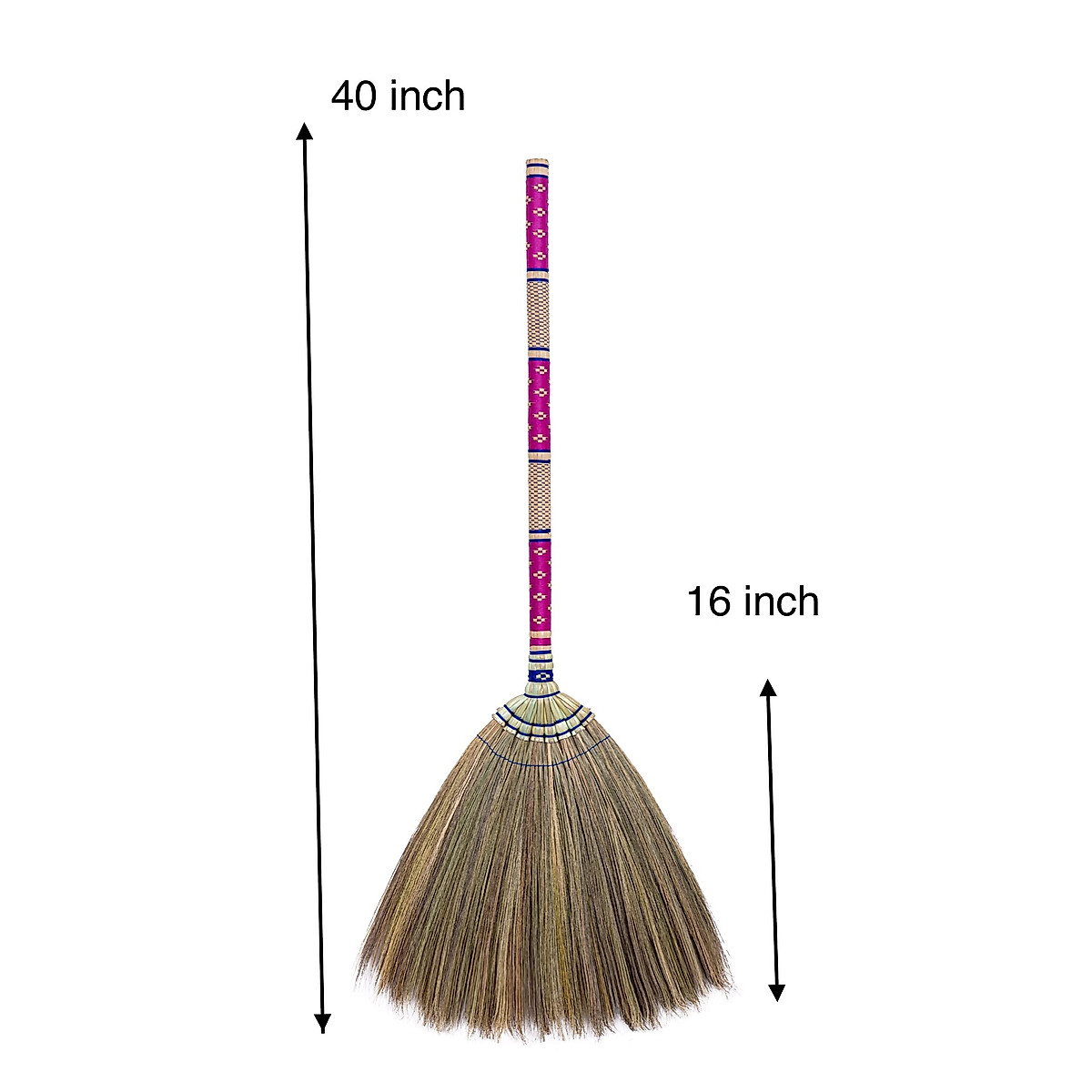 SN SKENNOVA - Asian Handmade Brooms, Sustainable Cleaning Solution (Thai Pink Pastel)
