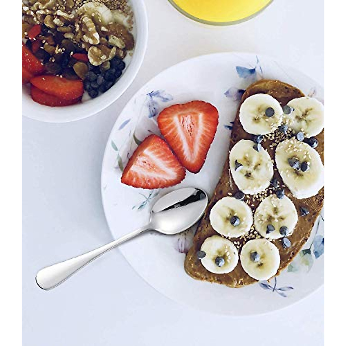 Hiware 12-piece Stainless Steel Teaspoons, Spoons Silverware Set, Dishwasher Safe - 6.7 Inches