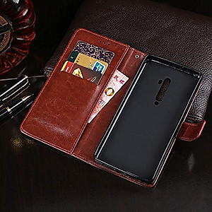 Case Cover Compatible with Oppo Reno2,Leather Flip Wallet Case with Card Slot,Stand Holder and Magnetic Closure, Case for Oppo Reno2