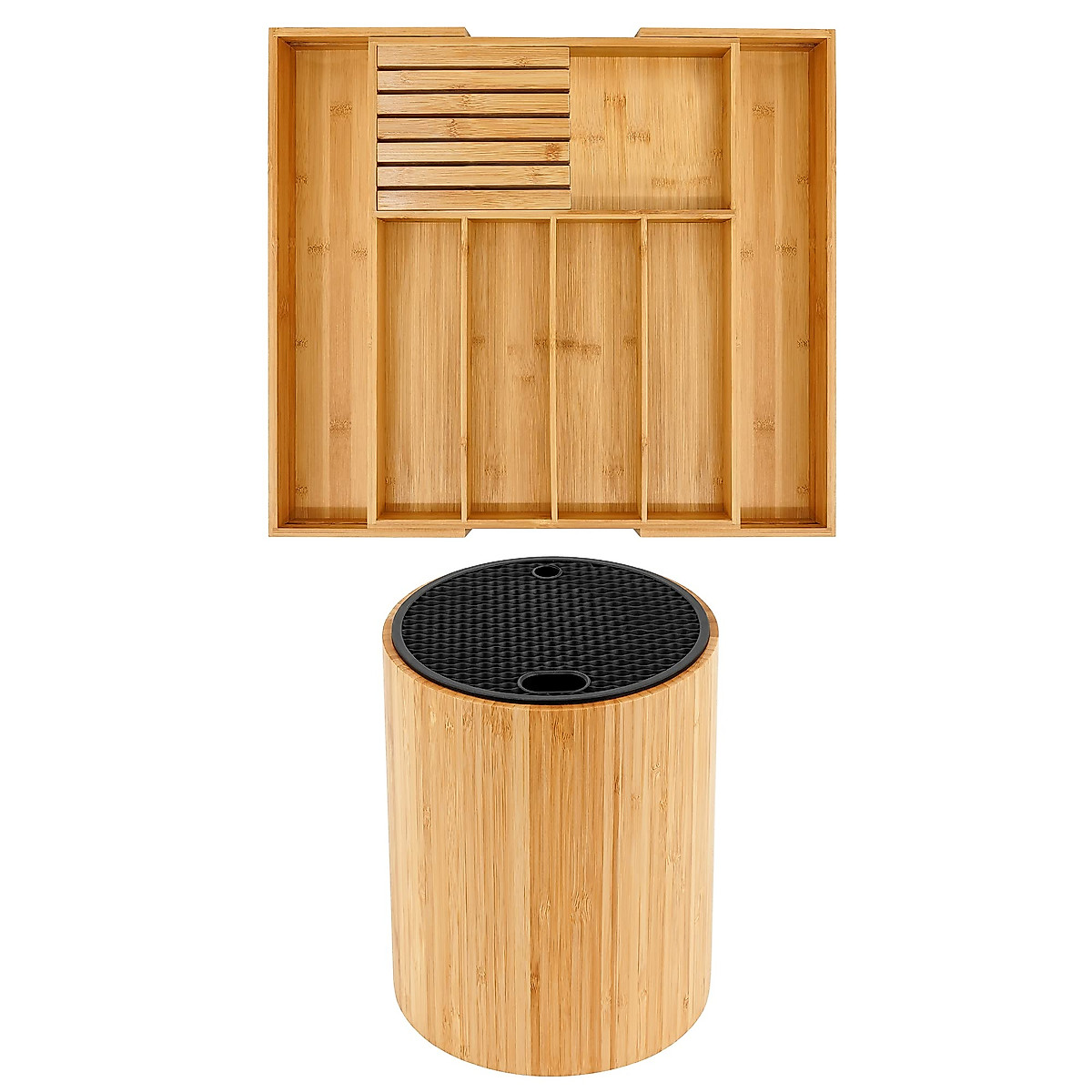 VaeFae Bamboo Knife Organizer, Kitchen Knife Storage