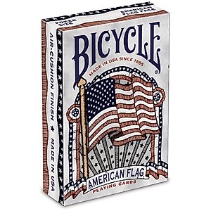 Bicycle American Flag Poker Size Standard Index Playing Cards - 1036202,10 years old and up