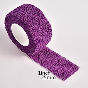 sansheng 12 Pack Self Adherent Cohesive Wrap Bandages, Athletic Tape for Wrist, Ankle, Hand, etc(12 Colors, 1 Inch x 5 Yards)