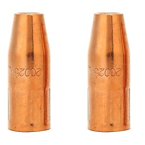 2pcs 200258 MIG Welding Nozzles 1/2" Recessed Tip Fit for Miller M25 M40 Hobart Gun