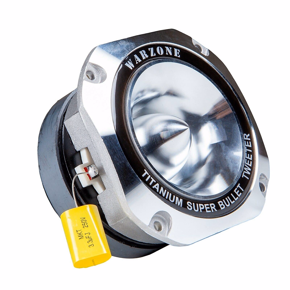 Gravity 2X WZ50TW 1500W Heavy Duty Titanium Super Tweeter Loud Speaker 4-Ohms - Pair (2 Pieces) for Car, Van, ATV, Motorcycle, and Competition