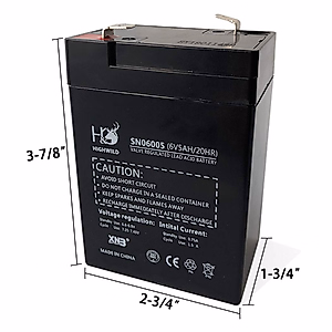 Highwild 6-Volt Rechargeable Safety Battery | Sealed Lead-acid Battery | Multi-use