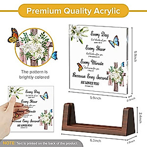 Christian Gifts for Women Faith Inspirational Gifts with Bible Verse Prayers Acrylic Religious Gifts Scripture Gifts for Women Men Mom Friends Birthday