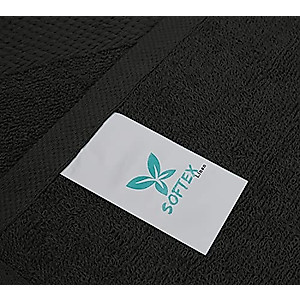 SOFTEX Linen 6-Pack Grey 24x48 Bath Towels Soft, Plush, Quick Dry, Absorbent, Premium Quality, Ultimate Comfort, Spa Experience, Home (100% Cotton)