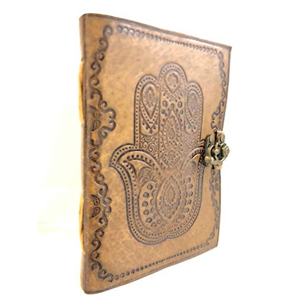 Dharma_craft DLEATHERCRAFTS Dragon Leather Journal | Leather Notebook Gift For Men & Women | Traveler Journal | 7x5 Leather Journal [Office Product]