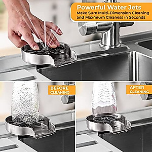 Metal Glass Washer For Kitchen Sink,360 Rotate sprayer, Glass Cleaner For Sink, Glass Cleaner Sink Attachment,Bottle Washer For Sink,Cup Washer Sink Attachment,cup rinser for sink,cup washer for sink