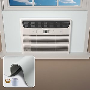 Window Air Conditioner,Side Insulated Foam Panel SBR001WHITE, Summer/Winter Heat and Draft Insulating,Two-Piece Panels Window Seal SBR (WHITE)
