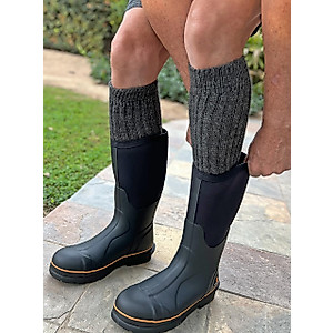 WARRIOR ALPACA SOCKS - Second to None Thick Alpaca Terry Lined Boot Socks - Unisex (1 Pair X-Large, Medium Gray)