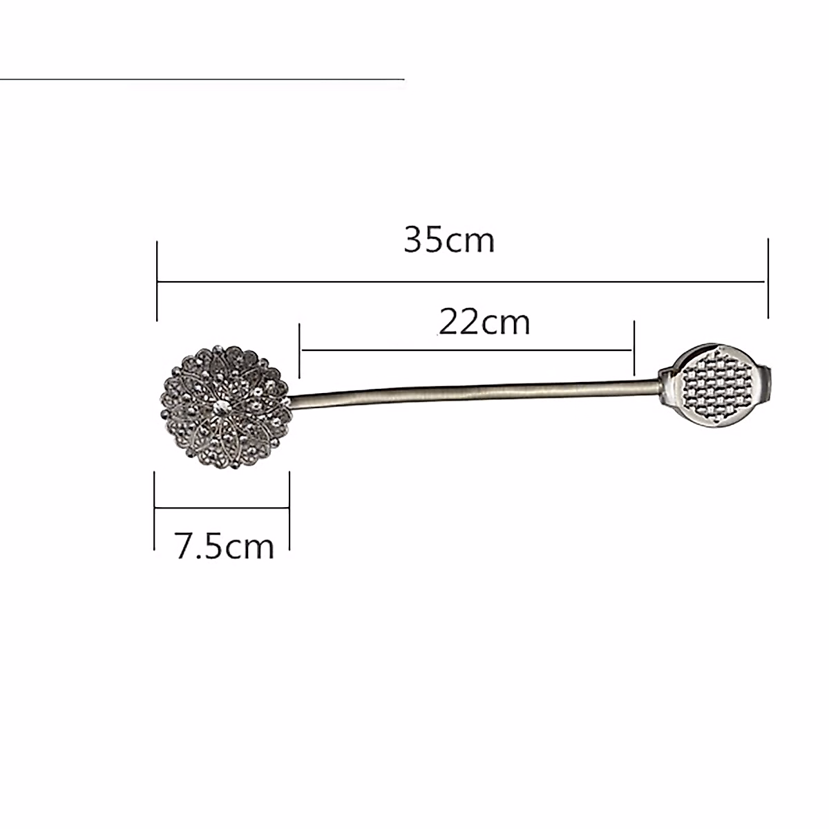 Magnetic Curtain Tiebacks, Flower Curtain Clips Buckle, Creative Diamond Curtain Bind 2 pcs, Suitable for Living Rooms, Bedrooms, Dining Rooms, Outdoors, Balconies, Offices