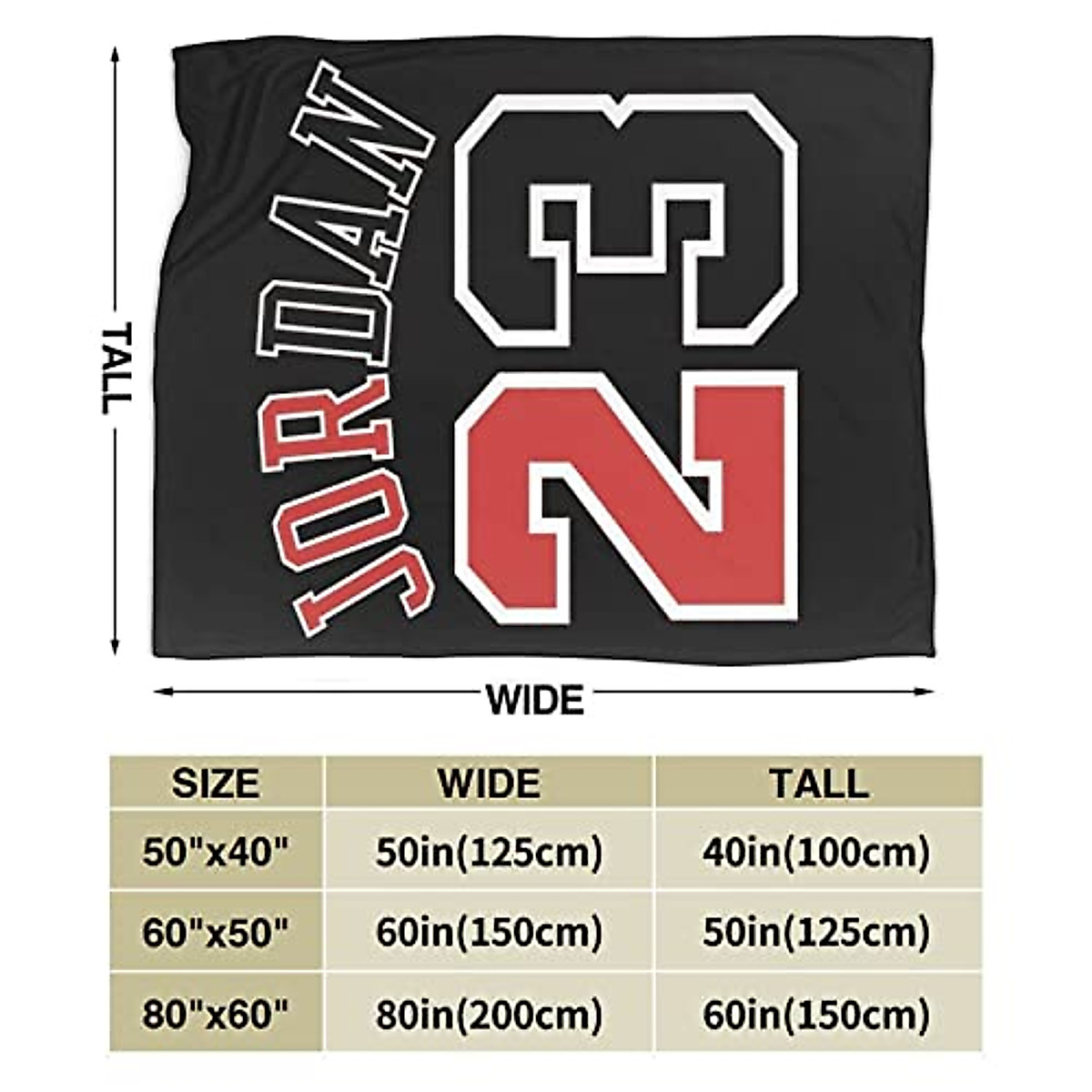 Jordan 23 Basketball Flannel Abstract Throw Blanket, Super Soft Fleece Decorative Blankets, Warm, Cozy, Plush, Fuzzy Microfiber Blanket for Couch Bed Sofa, Black