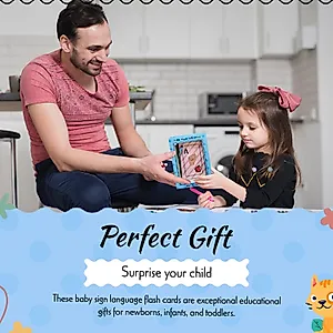 Little Signs Collection Sign Language Flash Cards - American Sign Language Flash Cards for Kids - Montessori Educational Toys - ASL Flash Cards for Babies, Toddlers, or Kids - 1 to 4 Years