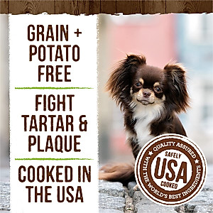 Merrick Fresh Kisses Natural Dental Chews Infused With Coconut And Botanical Oils For Tiny Dogs 5-15 Lbs - 20 ct. Bag