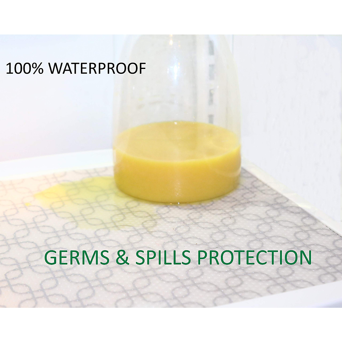 ACHub Premium Fridge Liner, BPA Free, Food Safe - Wider Roll Cut to Fit, Non Adhesive, Washable, Easy to Clean & Durable EVA Shelf Mats - FridgeFresh-Liner (10-FT, Grey)