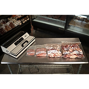 MEAT! 16 Inch External Vacuum Sealer with a 16 Inch Sealing Strip, Bag Roll Storage, Bag Cutter, and LCD Display for Preserving Meat and Vegetables