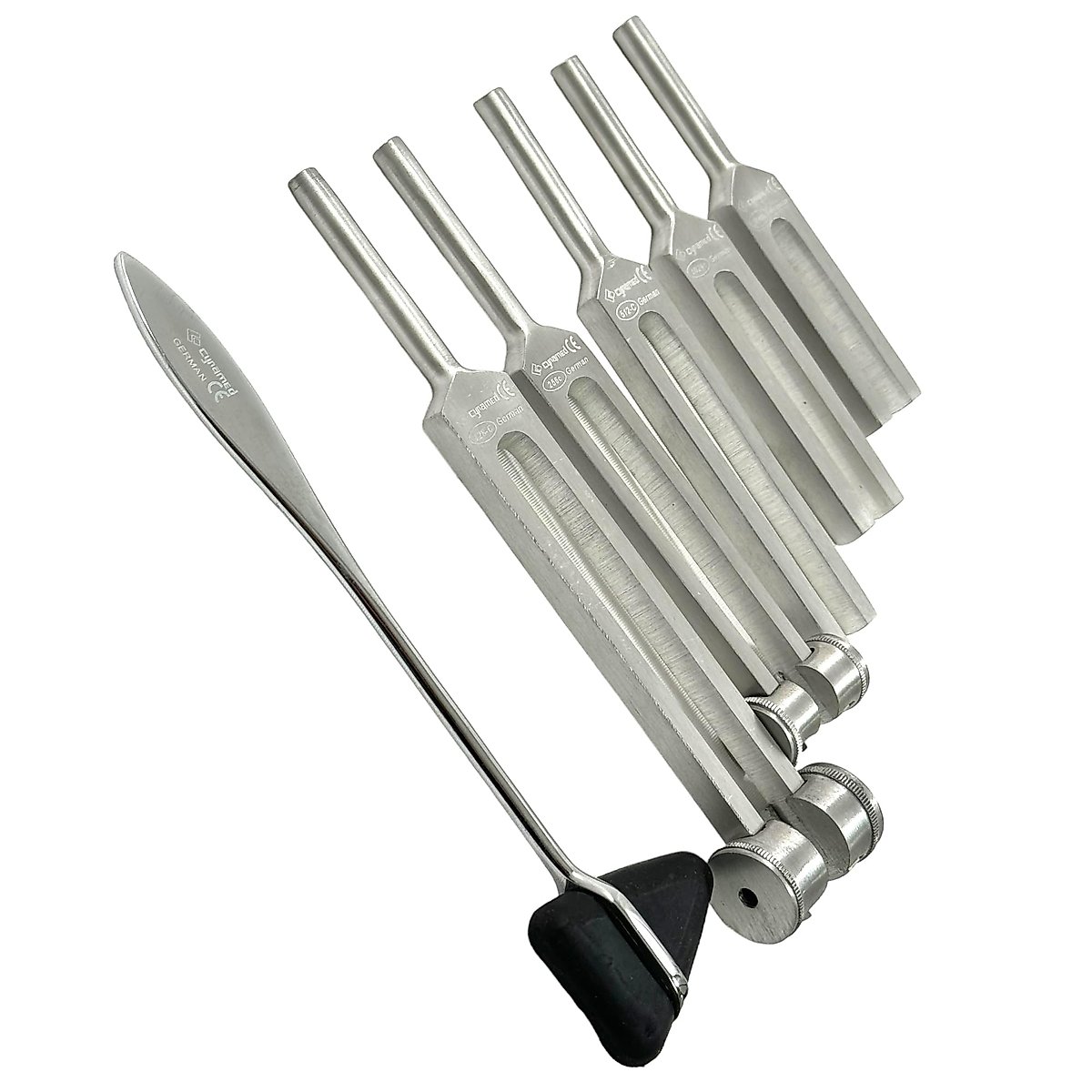 Tuning Fork Set of 5 Taylor Hammer Diagnostic Instruments CYNAMED