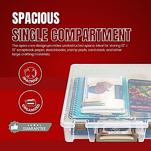 ArtBin 6955AB Super Satchel 1-Compartment Box, Translucent Clear