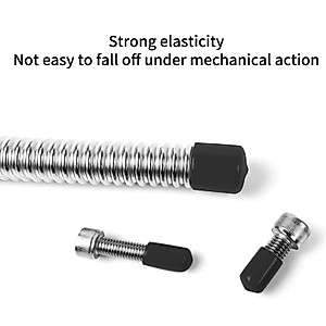 Bonsicoky 24 Pcs Round Rubber End Caps, 1/4" (6mm) ID Vinyl Flexible Screw Thread Protectors, Black Bolt End Caps for Metal Tubing Rod Bolt