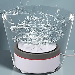 Mini Turbo Washing Machine, USB Portable Small Clothes Washer for Travel Business Trips, Timed Adjustable Laundry Washer for Underwear, Baby Clothes, Towels, Socks or Fruit Dish