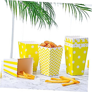 ULTECHNOVO 48pcs Popcorn Boxes Popcorn Box Candy Containers Popcorn Cups Disposable Containers for Food French Fries Boxes Baking Wrap Boxes Party Popcorn Box Popcorn Paper Serving Cups Mini