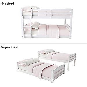 Dorel Living Sierra Twin over Twin Bunk Bed | White | DL7891W model