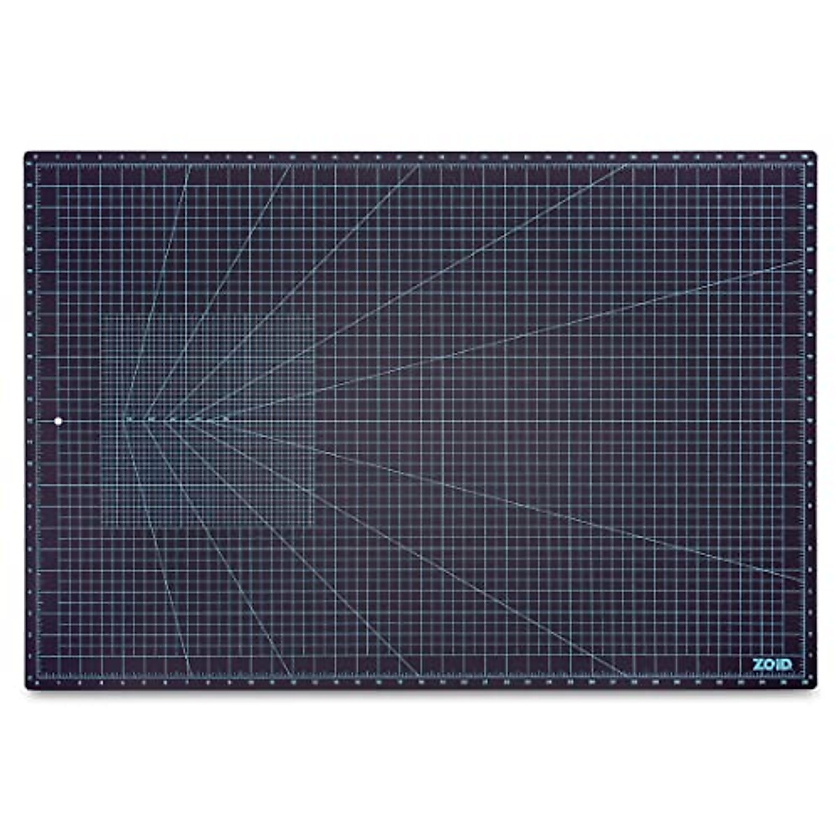 Zoid 18" x 24" Self-Healing Cutting Mat, PVC Grid Mat, Crafting and Sewing Mat for Multiple Projects, Arts and Crafts, Silhouette Cutting, Cyan/Purple BP