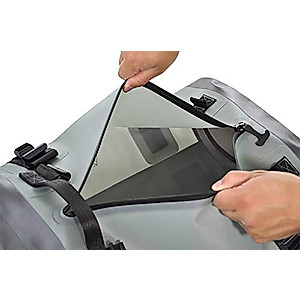 Seattle Sports LocoDry DownUnder ZipDuff - 90L Heavy Duty Waterproof Duffel Bag Backpack, Gray/Dark Gray