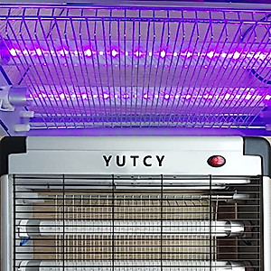 YUTCY 2-Pack LED Light Bulbs 365-395NM BL T8 F10W Replacement 20W Black Light Fluorescent Tube 13 Inch