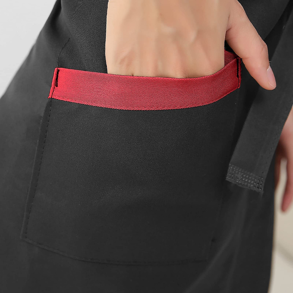 eywlwaar Waist Apron with 2 Pockets Unisex Half Short Apron for Waitress Server Waiter (Black-3Packs)