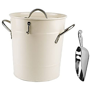 HFWYJF 4.2 Quart/4 Liter Double Wall Ice Bucket,Ice Bucket for Cocktail Bar,Ice Buckets for Parties,Insulated Ice Buckets with Lid and Scoop,Party Beverage Tub for Home Kitchen Outdoor
