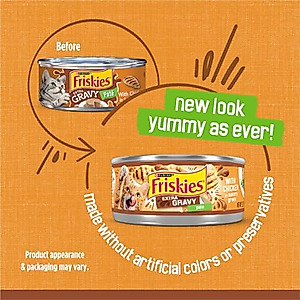 Purina Friskies Gravy Pate, Wet Cat Food Extra Gravy Pate With Chicken in Savory - (Pack of 24) 5.5 oz. Cans