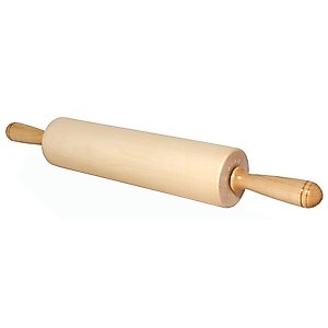 J.K. Adams Patisserie Maple Wood Rolling Pin, 12-inches by 2-3/4-inches