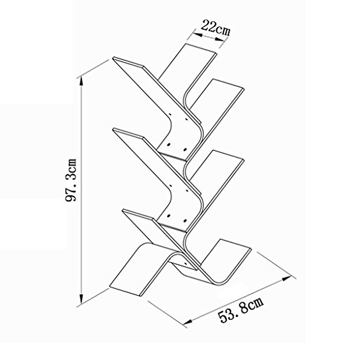 Nordic Wood Magazine Rack Office Landing Newspaper Rack Creative Children's Bookshelf Living Room Simple Racks (Color : Blue)