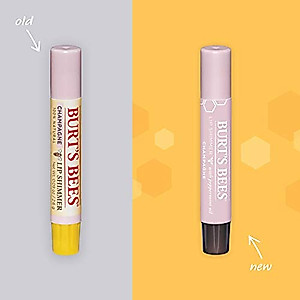 Burt's Bees Lip Balm Easter Basket Stuffers, Moisturizing Lip Shimmer Spring Gift for Women, for All Day Hydration, with Vitamin E & Coconut Oil, 100% Natural, Champagne, 0.09 Ounce