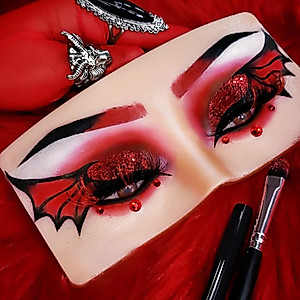 Red Pink Eyeshadow Palette, DE’LANCI Professional Matte Shimmer High Pigmented 12 Colors Eye Shadow Makeup Pallet, Waterproof Blendable Small and Cute Eye Shadow Makeup Pallete, Vegan and Cruelty Free