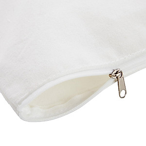 Bright Creations 6 Pack Large Cosmetic Canvas Pouch With Zipper 9 x 12, Blank Bag Organizer Purse for Travel, Toiletry, DIY Crafts