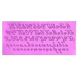 caralin 3D Artistic Russian Letter Silicone Cake Fondant DIY Mold Handwriting Alphabet Candy Pudding Chocolate Kitchen Mould Soap Tray Baking Tool