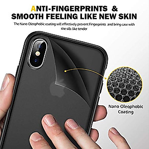 Humixx Shockproof Series iPhone X Case/iPhone Xs Case, [Military Grade Drop Tested] [Upgrading Material] Translucent Matte Case with Soft Edge, Heavy Duty Protective Case, 5.8 Inch Black