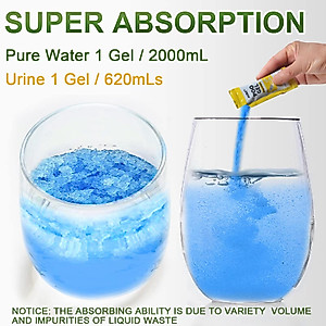 AOKE Portable Toilet Absorbent Gel Powder - 25 Pack Poo Deodorizing Treatment for Outdoor Camping and Hiking